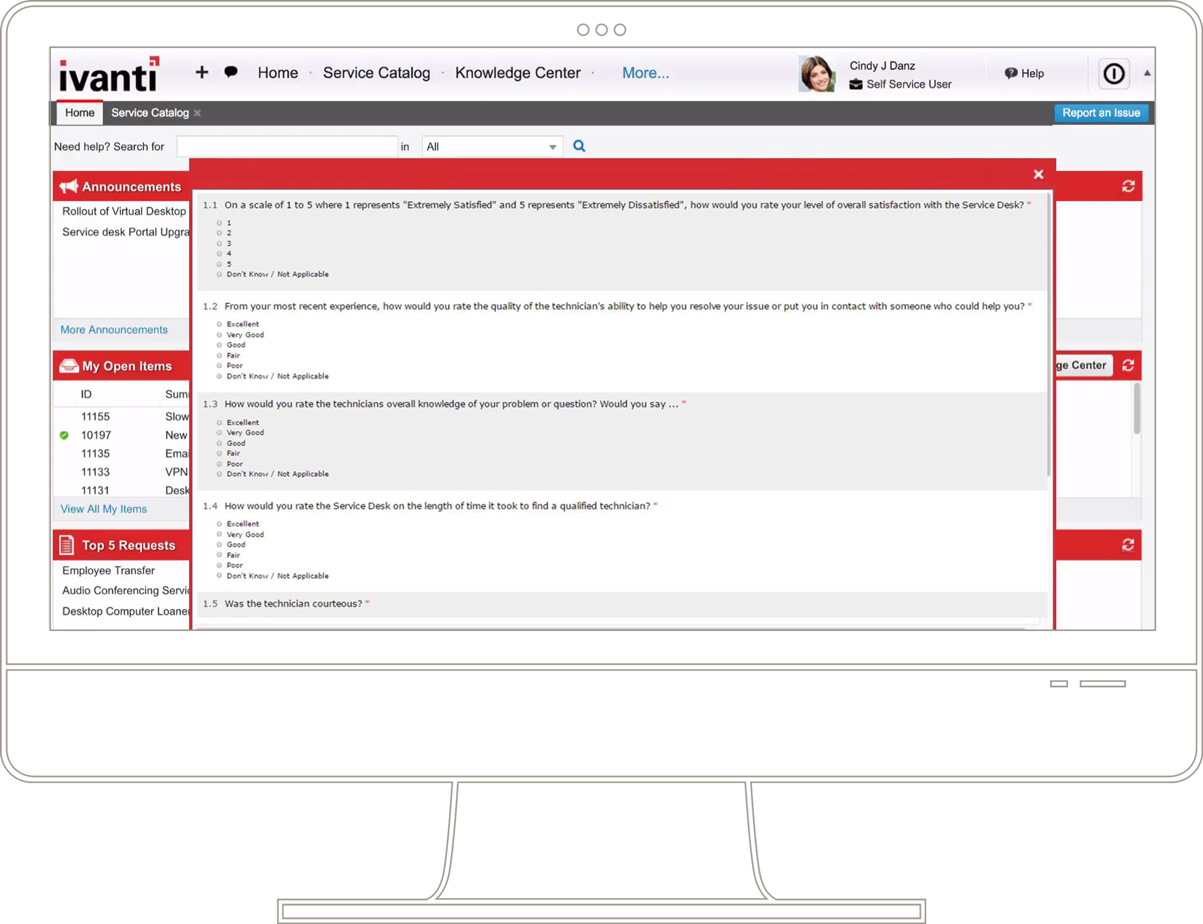 IT Service Management ITSM Survey Solution Ivanti