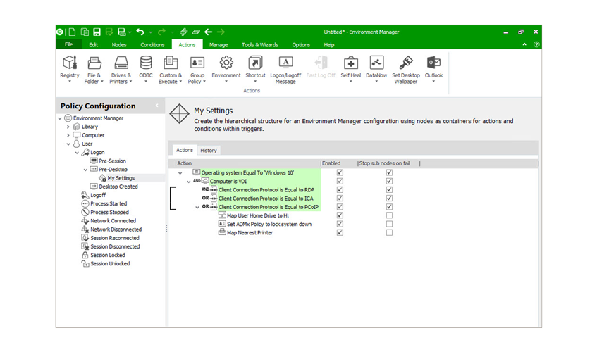 Environment Manager Policy | Ivanti