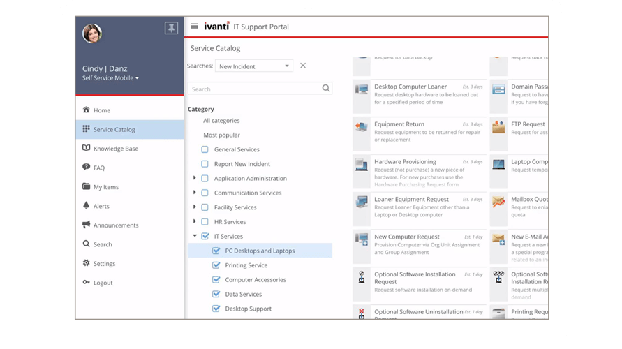 IT Service Management - ITSM Service Catalog | Ivanti
